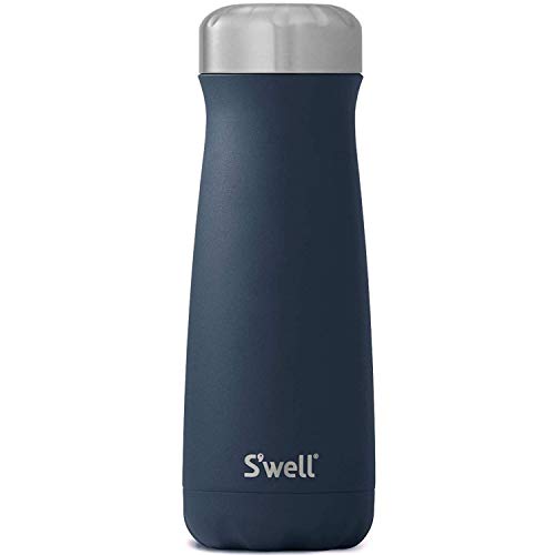 S'well Stainless Steel Traveler - 20 Fl Oz - Azurite - Triple-Layered Vacuum-Insulated Travel Mug Keeps Coffee, Tea and Drinks Cold for 36 Hours and Hot for 15- BPA-Free Water Bottle