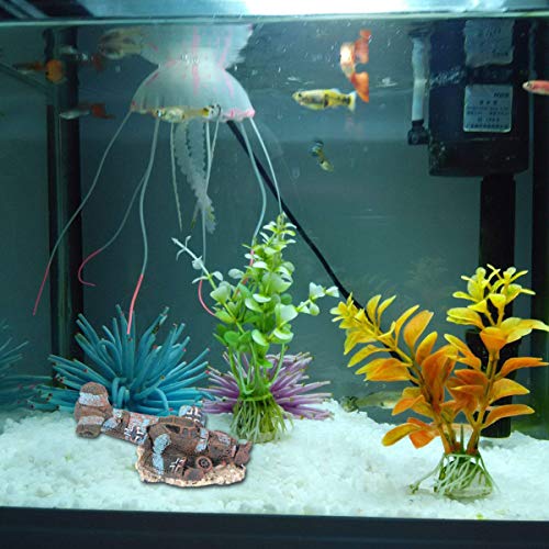 POPETPOP Aquarium Plane Wreck - Resin Sunken Crashed Plane Decorations Aquarium Ornament for Fish Tank