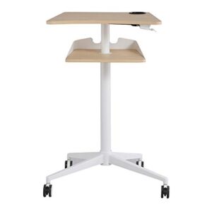 Safco Products 1944NA VUM Pneumatic Height-Adjustable Stand-Up Mobile Laptop Computer Workstation, Mobile Computer Cart, 22.875" D x 30.75" W x 48.25" H