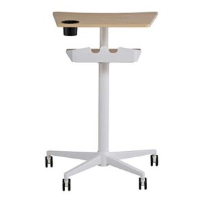 Safco Products 1944NA VUM Pneumatic Height-Adjustable Stand-Up Mobile Laptop Computer Workstation, Mobile Computer Cart, 22.875" D x 30.75" W x 48.25" H