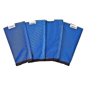 shoofly horse leggins, patented loose fitting fly boots, prevent fly bites, reduce stomping, stress & fatigue, breathable plastic mesh (blue/yearling)