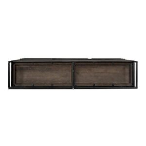 Armen Living Nevada Rustic Oak Wood Sideboard, Smoke