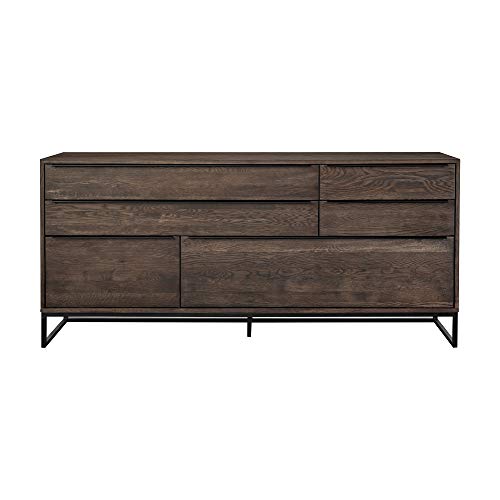 Armen Living Nevada Rustic Oak Wood Sideboard, Smoke