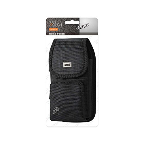 Reiko Vertical Rugged Pouch with Z Lid Pattern in Black (5.8X3.2X0.7 Inches)