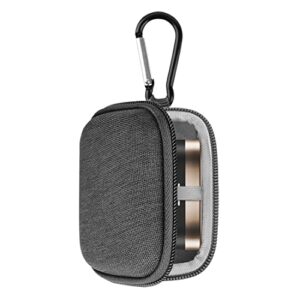 geekria shield headphones case compatible with bowers & wilkins pi7, pi5 in-ear true wireless headphones case, replacement hard shell travel carrying bag with cable storage (grey)