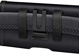 Mopaclle Phone Holster for Samsung Galaxy S21 FE 5G/ S23 Plus/ S8+ S9+ S10 Plus/ A02s A03s A04s A72 A73 5G/ iPhone Xs Max/ 14 Pro Max, Leather Cell Phone Belt Case with Belt Clip Holder Pouch, Black