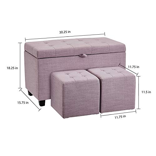 FIRST HILL FHW WFO124PK Ottomans, Lavender