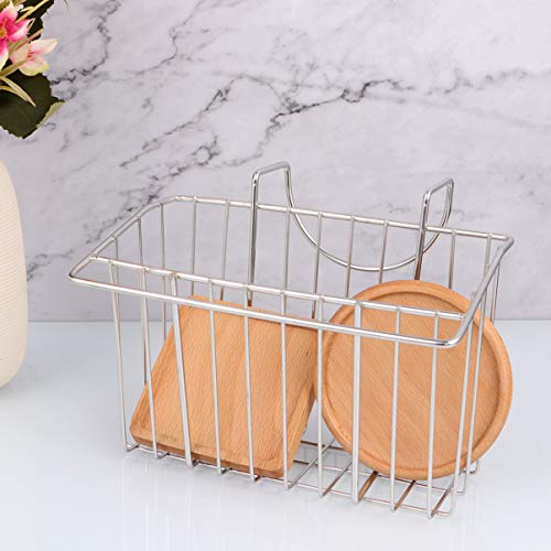 TOPBATHY 1 pc Sink Caddy Stainless Steel Kitchen Hanging Storage Basket Organizer Drain Rack Sponge Holder for Kitchen Bathroom