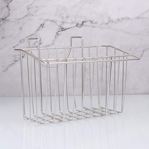 TOPBATHY 1 pc Sink Caddy Stainless Steel Kitchen Hanging Storage Basket Organizer Drain Rack Sponge Holder for Kitchen Bathroom