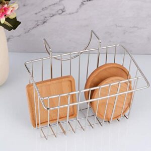 TOPBATHY 1 pc Sink Caddy Stainless Steel Kitchen Hanging Storage Basket Organizer Drain Rack Sponge Holder for Kitchen Bathroom