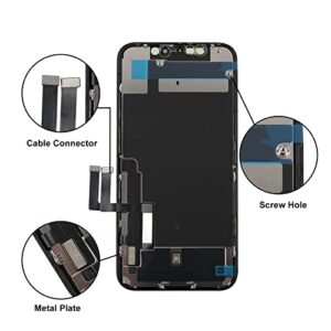 LL TRADER Screen Replacement for iPhone 11 LCD Display 6.1'' Touch Screen 3D Touch Digitizer Assembly (for Model A2111, A2223, A2221) with Repair Tool Kits