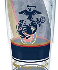 Tervis Marines Forever Proud Made in USA Double Walled Insulated Tumbler Travel Cup Keeps Drinks Cold & Hot, 24oz, Classic