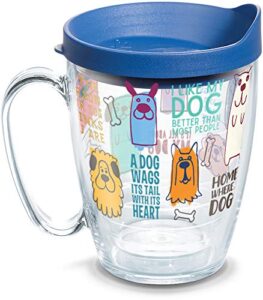 tervis dog sayings plastic insulated tumbler 16oz mug clear