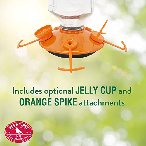 Perky-Pet 9113-2 Top-Fill Glass Oriole Feeder – 22 Oz, Orange