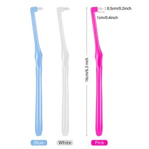 12 Pieces Tufted Toothbrush End-Tuft Tapered Trim Toothbrush Soft Trim Toothbrush Single Compact Interdental Interspace Brush