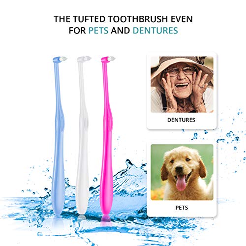 12 Pieces Tufted Toothbrush End-Tuft Tapered Trim Toothbrush Soft Trim Toothbrush Single Compact Interdental Interspace Brush