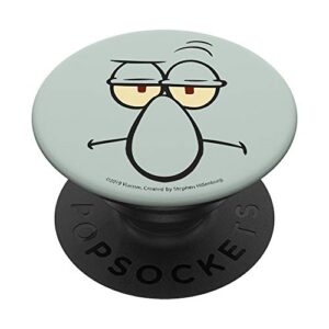 spongebob squarepants squidward tentacles big face popsockets popgrip: swappable grip for phones & tablets