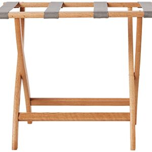 Wooden Mallet Designer Curve Leg Luggage Rack, Light Oak