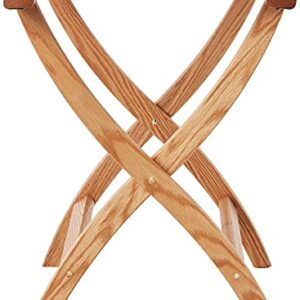 Wooden Mallet Designer Curve Leg Luggage Rack, Light Oak