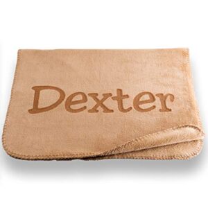 Custom Catch Personalized Dog Blanket - Gray or Beige - Small