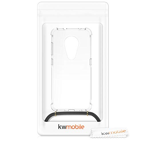 kwmobile Crossbody Case Compatible with Nokia 7.2 Case - Clear TPU Phone Cover w/Lanyard Cord Strap - Transparent