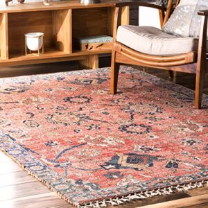 nuloom sonja flatweave jute area rug, 9' x 12', multi