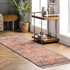 nuloom sonja flatweave jute runner rug, 2' 6" x 8', multi