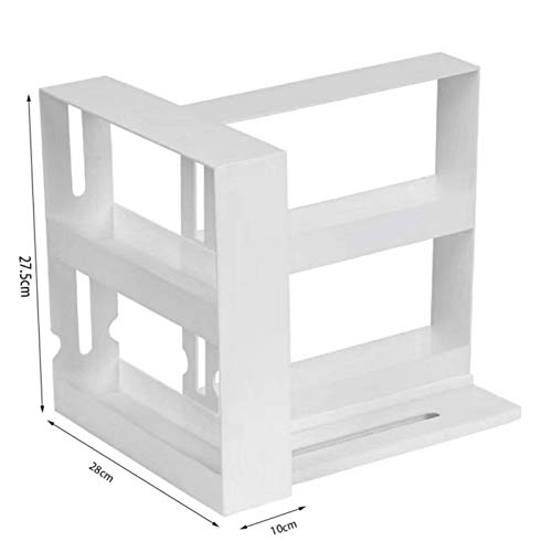 2 Tier Spice Rack Fits Up To 20 Spice Jars , Seasoning Jar Storage Rack , Kitchen Bathroom Organizer