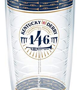 Tervis Made in USA Double Walled Kentucky Derby Insulated Tumbler Cup Keeps Drinks Cold & Hot, 16oz, 146th 2020