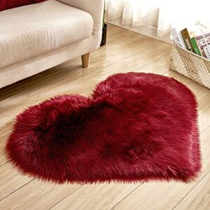 litymitzromq Ultra Soft Indoor Modern Area Rugs, Plush Heart Shape Non-Slip Living Room Mat Carpet Cushion Area Rug Home Decor for Children Bedroom Home Decor Nursery Rugs(Dark Grey)