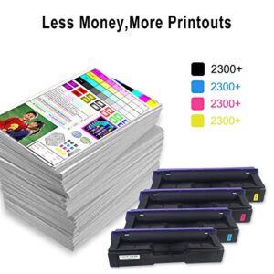 4 Colors Compatible Toner Cartridges SP C250 C261 GREENPRINT High Capacity 2300 Pages for Black Cyan Magenta Yellow for RICOH Aficio SP C250DN C250SF C261SFN C261SFNw C261DNw Laser Printers