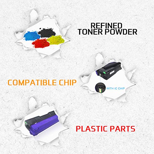 4 Colors Compatible Toner Cartridges SP C250 C261 GREENPRINT High Capacity 2300 Pages for Black Cyan Magenta Yellow for RICOH Aficio SP C250DN C250SF C261SFN C261SFNw C261DNw Laser Printers