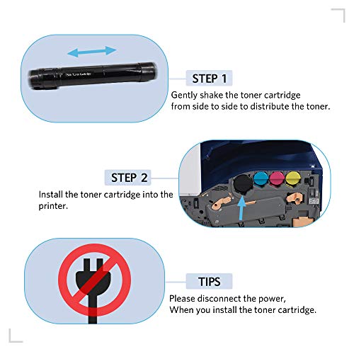 Leize Compatible 7525 Toner Cartridge use for Xerox WorkCentre 7525 7830 7845 7855 7835 7556 7535 7530 7545 Printer Replacement for WorkCentre 006R01513 006R01514 006R01515 006R01516 [KCMY-4PACK]