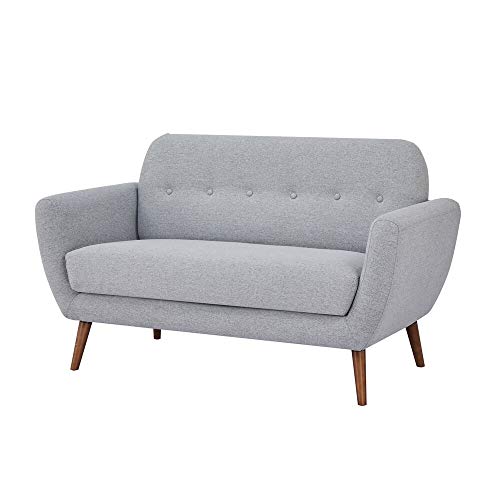 GIA Furniture Home Series Mid-Century Modern Loveseat, Love Seat, Light Gray