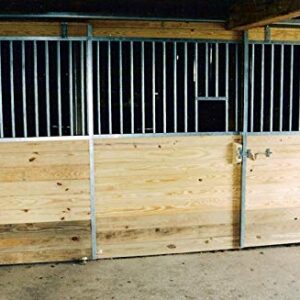 Country Manufacturing 12 ft Galvanized Horse Stall Front Kit with Feed Opening