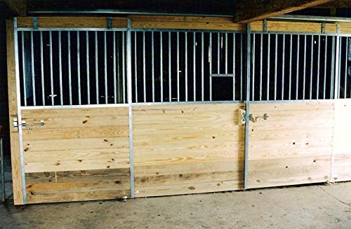 Country Manufacturing 12 ft Galvanized Horse Stall Front Kit with Feed Opening