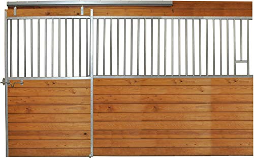 Country Manufacturing 12 ft Galvanized Horse Stall Front Kit with Feed Opening