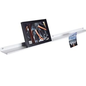 RBH Design Concepts Floating Ledge, Photo Shelf, Art Ledge - Very Durable and Made in The USA (White, 33")