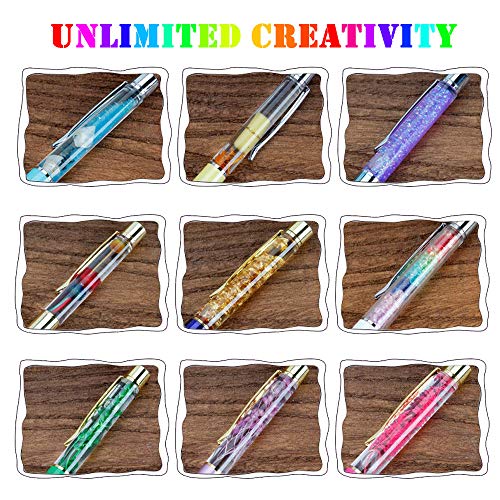 28 PACK Empty Tube Floating DIY Pens,2 Colors,Metal Ballpoint Pen,Building your favorite Liquid Sand Pens Gift