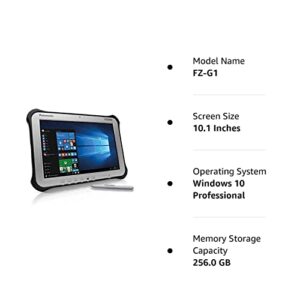 Panasonic Toughpad FZ-G1, Intel Core i5-4310U 2.0GHz, 8GB, 256GB SSD, 10.1 WUXGA Multi Touch + Digitizer, WiFi, Bluetooth, Webcam, Rear Cam, Windows 10 Pro, 4G LTE, Serial Port (Renewed)