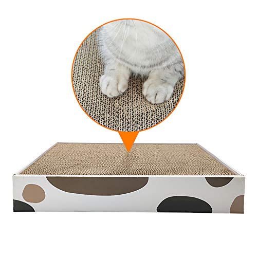 MSBC Cat Scratcher Carboard Refill Box with 3 Pieces 17"x10" Board, Kitty Cat Scratching Pad Recycle Corrugate Scratcher Cat Scratch Lounge Long Lasting Reversable