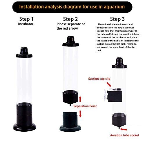 S_HomeStore Brine Shrimp Eggs Incubator Hatchery Artemia Eggs Hatchery Kit Fish Tank Hatch Tool for Aquarium Brine Shrimp Eggs