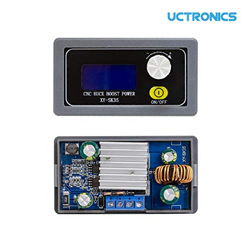 UCTRONICS DC 9V 12V 24V 4A Variable Power Supply 5-30V to 0.6-30V Adjustable Buck Boost Converter, Portable Bench Constant Voltage Current Stabilized Regulator Module