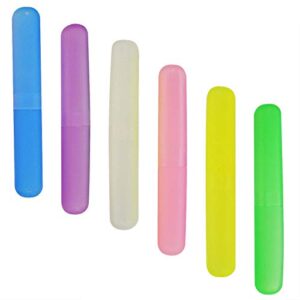 nayalba six colors portable dust-proof toothbrush cases for daily and travel use