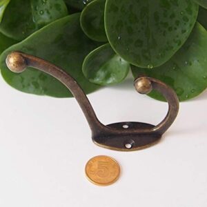 shlutesoy Vintage Bronze Home Furniture Wardrobe Wall Mount Hook Clothes Towels Hanger Bronze