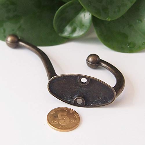 shlutesoy Vintage Bronze Home Furniture Wardrobe Wall Mount Hook Clothes Towels Hanger Bronze