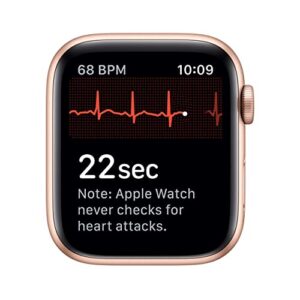 Apple Watch Series 5 (GPS, 40MM) - Gold Aluminum Case with Pink Sand Sport Band (Renewed)