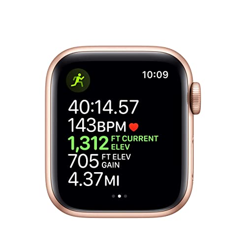 Apple Watch Series 5 (GPS, 40MM) - Gold Aluminum Case with Pink Sand Sport Band (Renewed)