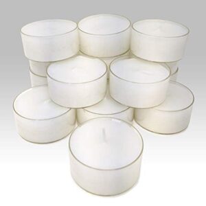 Hyoola Tea Light Candles - 16 Pack - White Jumbo Unscented Tealight Candles - Long Burning - 10 Hours