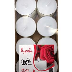 Hyoola Tea Light Candles - 16 Pack - White Jumbo Unscented Tealight Candles - Long Burning - 10 Hours